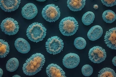 Bacterium Cells Viewed Under A Microscope Generative Ai Premium Ai Generated Image