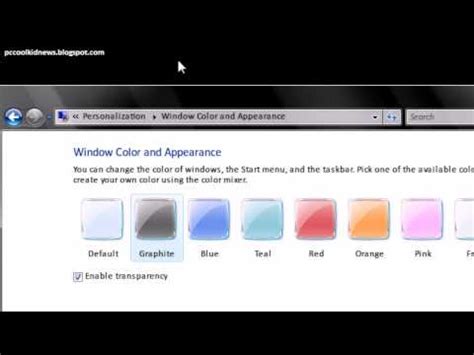 How To Change The Color Of Taskbar In Windows Vista