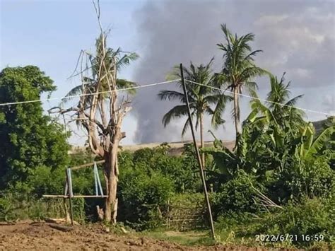 မုံရွာမြို့အနောက်ဘက် ကျေးရွာများကို စစ်ကောင်စီတပ်က မီးဝင်ရှို့၍ ဒေသခံမ