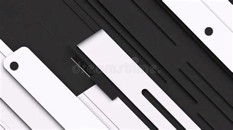 Modern Abstract Black And White Geometric Composition Stock Footage Video Of Artistic Layered