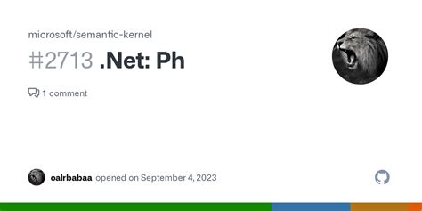 Net Ph · Issue 2713 · Microsoftsemantic Kernel · Github