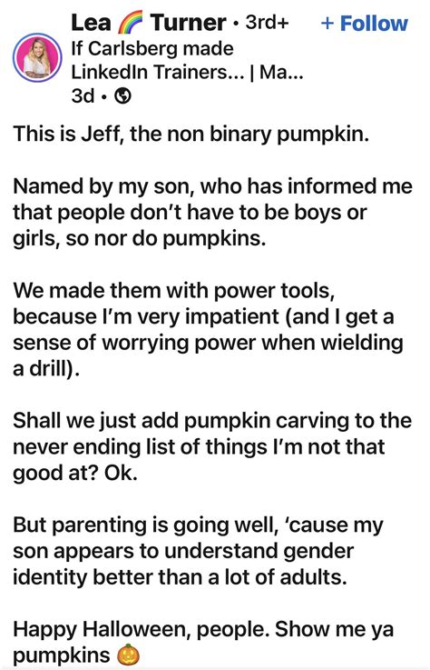 The Non Binary Pumpkin Rlinkedinlunatics