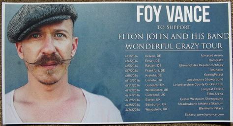 Vance Foy Vance Tour Poster June 2016 Germany And United Kingdom Gig
