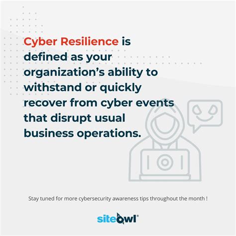 Siteowl On Linkedin Cyber Resilience Matters During Cybersecurity Awareness Month Cyber…