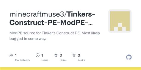 GitHub Minecraftmuse3 Tinkers Construct PE ModPE Dev ModPE Source For Tinker S Construct PE