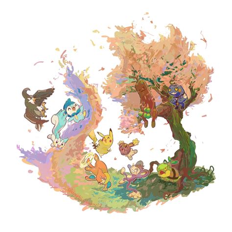 Pikachu Piplup Pachirisu Turtwig Buneary And 5 More Pokemon