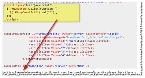 Html Use Jquery To Select A Dropdown Option On Button Click Control
