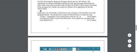 Solved You Have Been Tasked To Design The Navigation Bar For Chegg