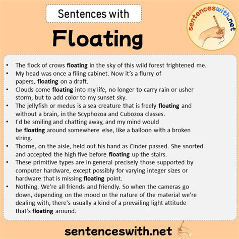 Floating Examples Sentence At Chelsea Sommerlad Blog