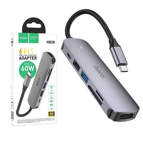 Hoco HB28 6 In 1 Multifunction USB Type C Hub DropShop 2 5 Drop Shipping Platform In Bangladesh