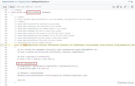 解决 Dappercontrib 报错“值对于 Int32 太大或太小”问题 小渣渣 博客园