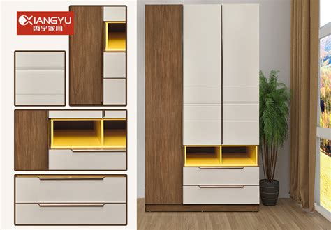 简约轻奢多功能拼色小卧室衣柜三门柜 香宇家具