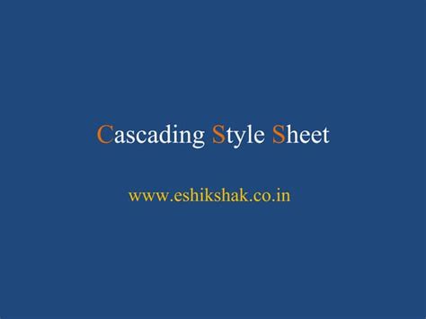 Introduction To Css Pdf Web Development Internet