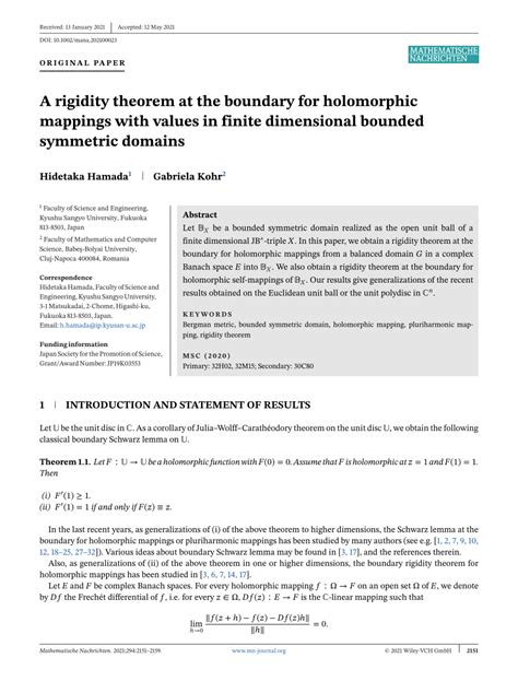 A Rigidity Theorem At The Boundary For Holomorphic Mappings With Values