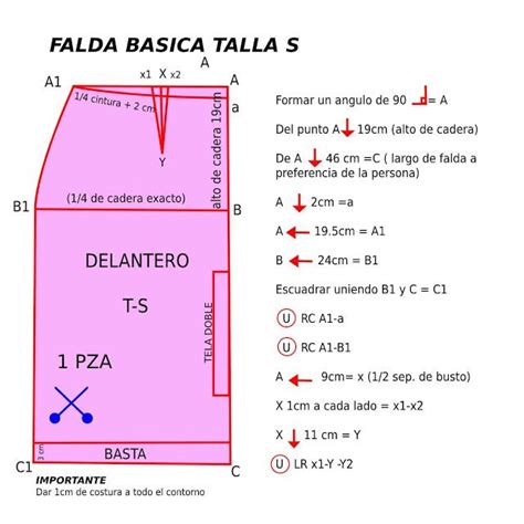 Patron De Falda Basica Corta Talla S Libros De Patrones Patrones