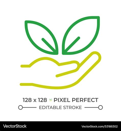 Nature Two Color Line Icon Royalty Free Vector Image