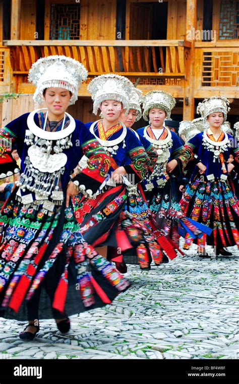 Miao Young Women Performing Upper Langde Miao Village Leishan County