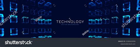 Big Data Cube Quantum Computer Server Stock Vector Royalty Free