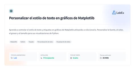 Personalización De Texto En Matplotlib Tutorial De Trazado De Python Labex
