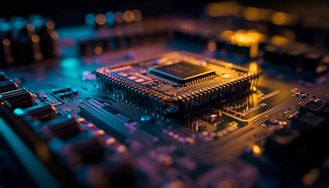 Premium Ai Image Complex Computer Chip Circuit Board Shows Futuristic Technology Progress