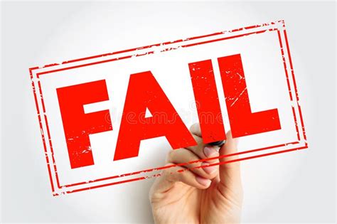 Fail Be Unsuccessful In Achieving One S Goal Text Stamp Concept For Presentations And Reports