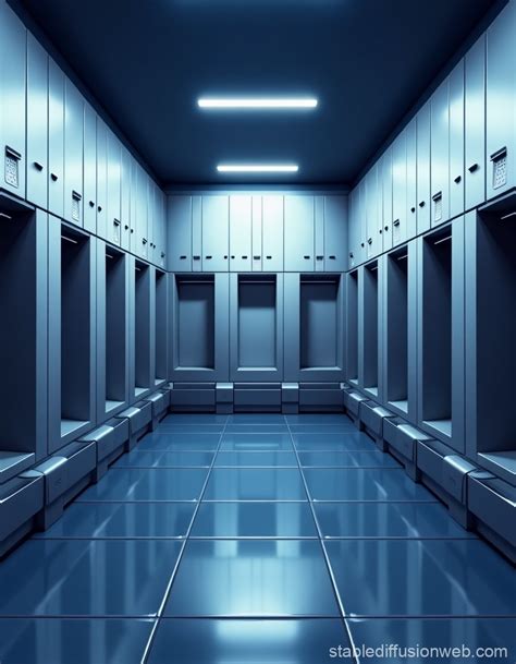 Modern Cartoon Football Locker Room Stable Diffusion Online