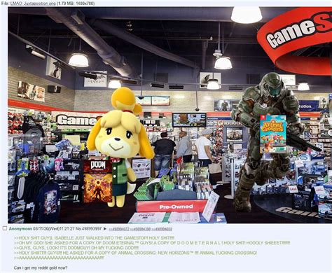 Give Me Reddit Gold Its Isabelle And Doomslayer R Gamingcirclejerk