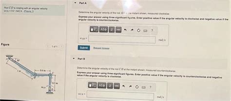Solved Rod Cd Is Rotating With An Angular Velocity Wcd 3 2