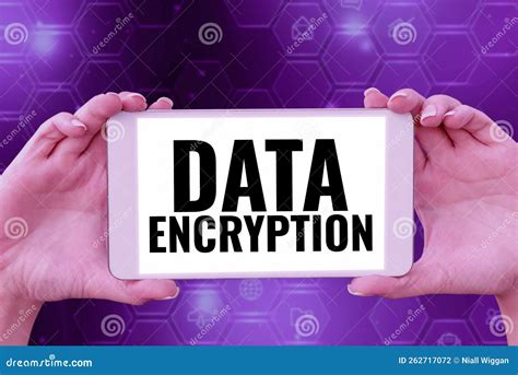 Sign Displaying Data Encryption Business Idea Conversion Of Data Into