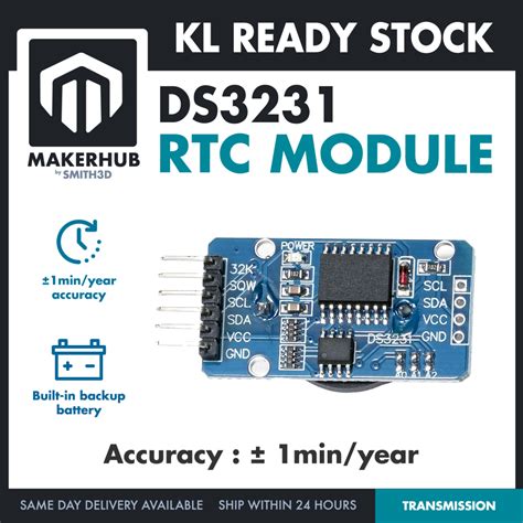 Ds3231 Real Time Clock Module Rtc I2c Module Compact Size For Arduino