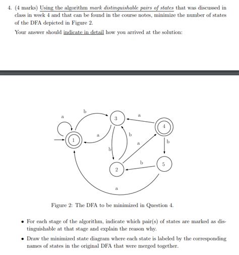 Solved 4 4 Marks Using The Algorithm Mark Distinguishable