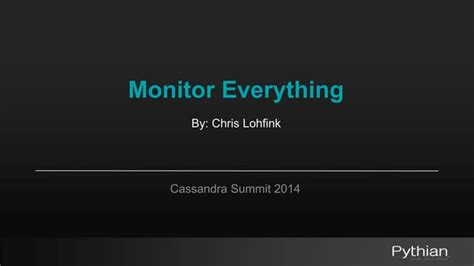 Cassandra Metrics Ppt