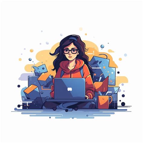 Premium Ai Image Female Developer Background