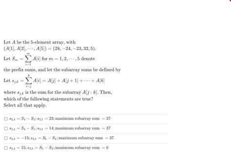 Solved Let A Be The 5 Element Array With A 1 A 2
