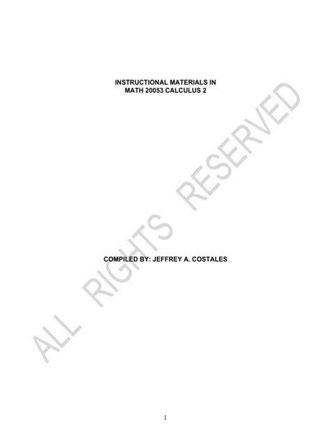 Chapter 1 Pdf Integral Mathematical Relations