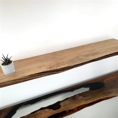 Floating Live Edge Shelves White Oak Etsy