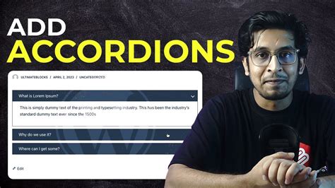 How To Add Accordions In Wordpress With Or Without A Plugin Youtube
