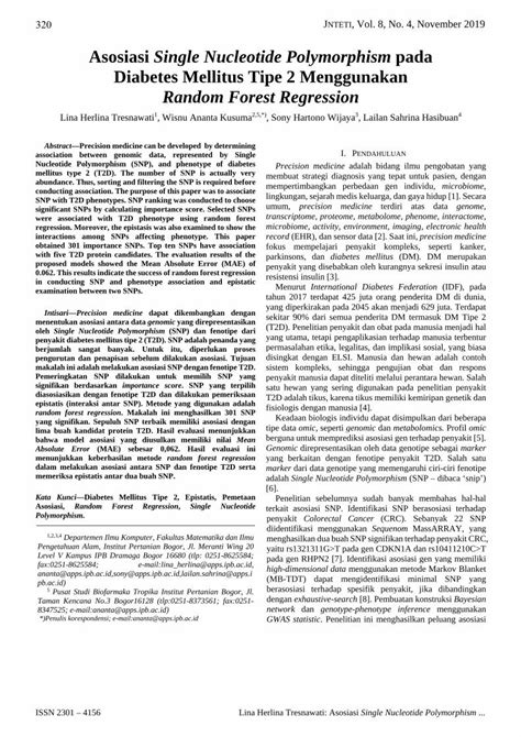 Pdf Asosiasi Single Nucleotide Polymorphism Pada Diabetes Dokumen Tips