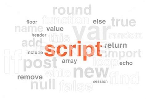 Script Title With Programming Phrases Vector Illustration Concept