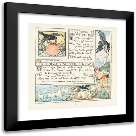 Walter Crane 15x15 Black Modern Framed Museum Art Print Titled The
