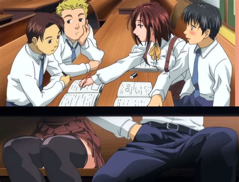 Rule 34 1girls 3boys Animated Assertive Black Legwear Black Thighhighs Blush Crotch Grab