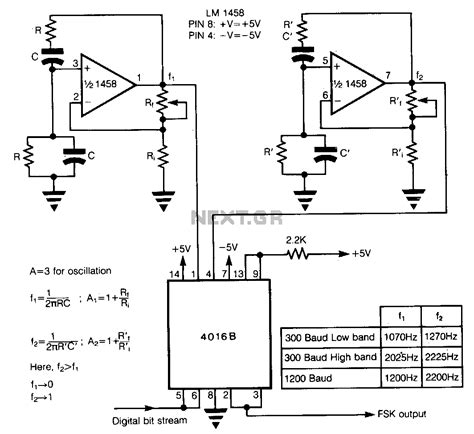 Frequency Shift Keying Fsk Encoding And Decoding Circuit Next