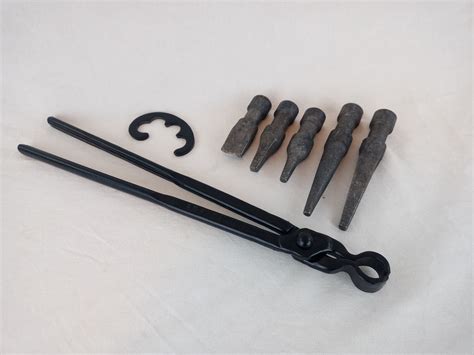 Blacksmith Tool Tong Set With Punches Drifts And Slitting Chisel Stewart Mountain Forge