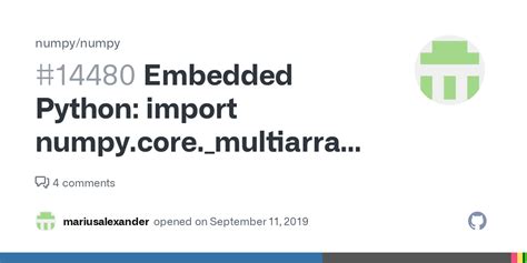 Embedded Python Import Remultiarrayumath Undefined Symbol