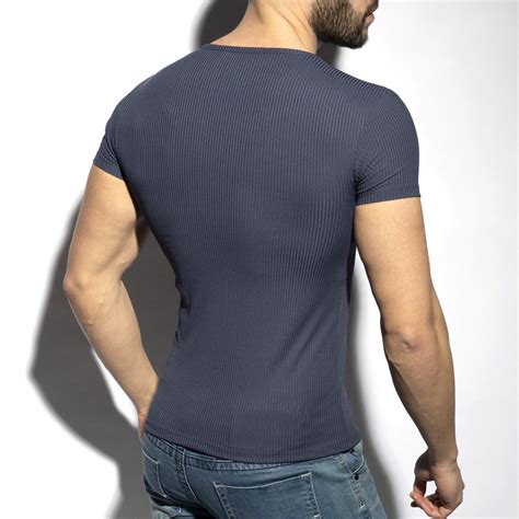 Recycled Rib U Neck T Shirt
