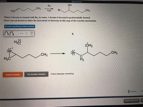 Solved When 1 Hexene Is Treated With Br2 In Water