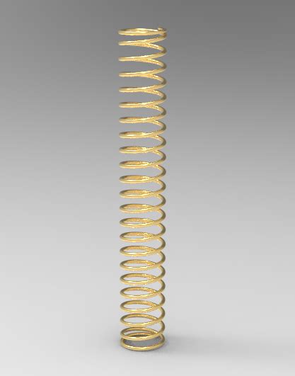 autodesk inventor ipt file 3d cad model of helical spring with 60