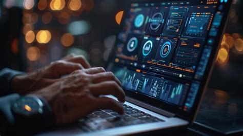 Premium Photo A Cybersecurity Analyst Working On A Laptop With A Screen Displaying Encryption