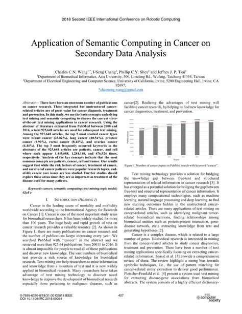 Pdf Application Of Semantic Computing In Cancer On Secondary Data