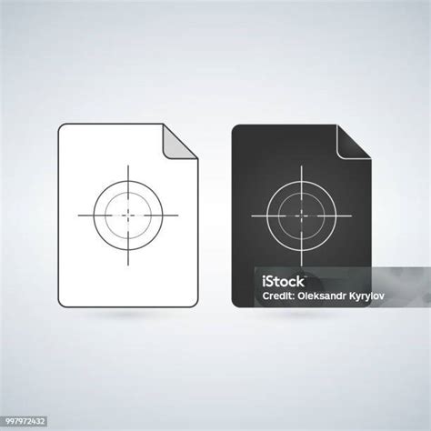 십자형 또는 대상 문서 파일 벡터 아이콘 모바일 개념 및 웹 디자인에 대 한 플랫 기호입니다 종이 문서 간단한 고체 아이콘 심볼 로고 그림입니다 0명에 대한 스톡 벡터 아트